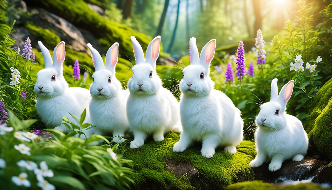 Enchanting White Animals in Nature's Tapestry